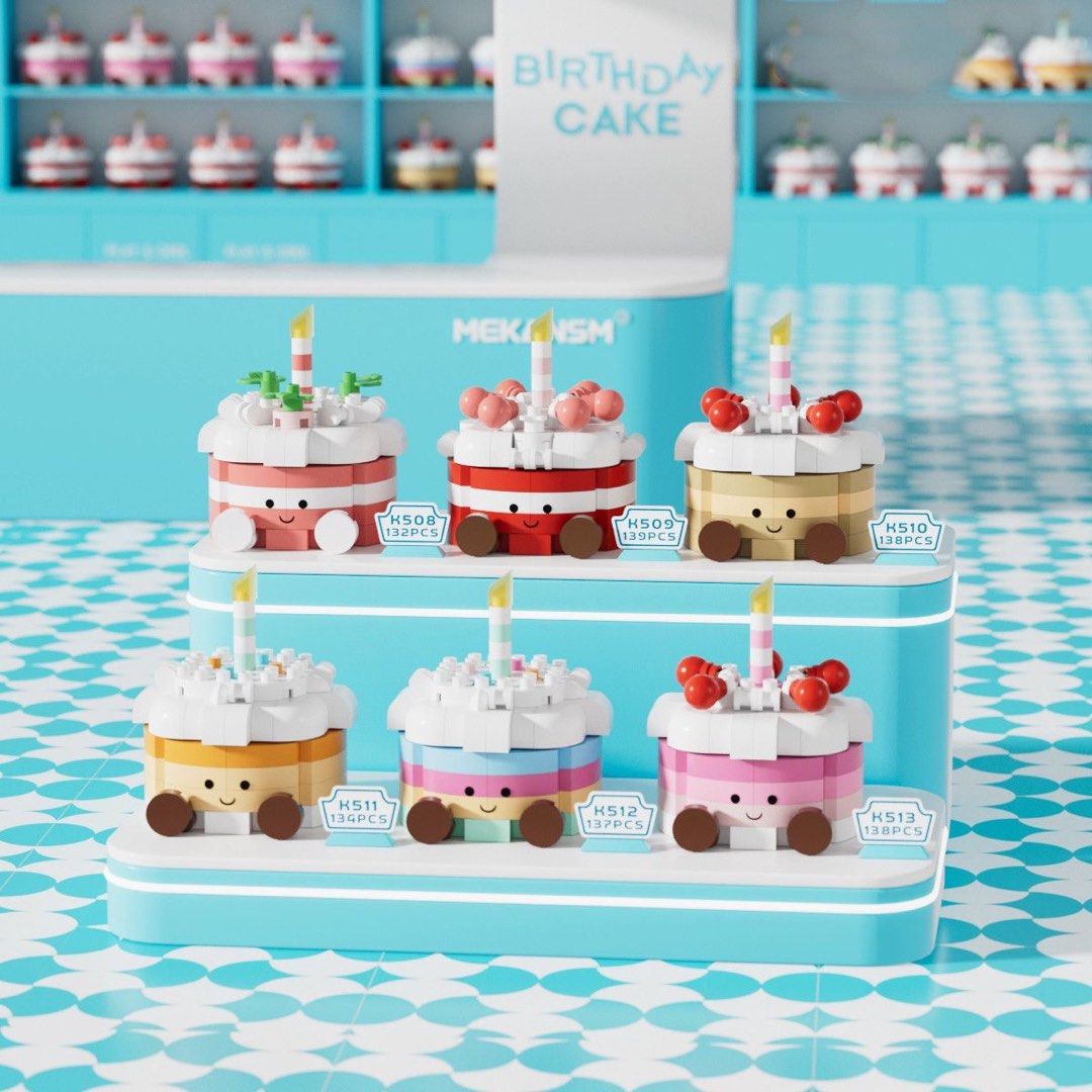639) MEKANSM Birthday Cake Building Blocks Set (Random) | Cute Micro ...