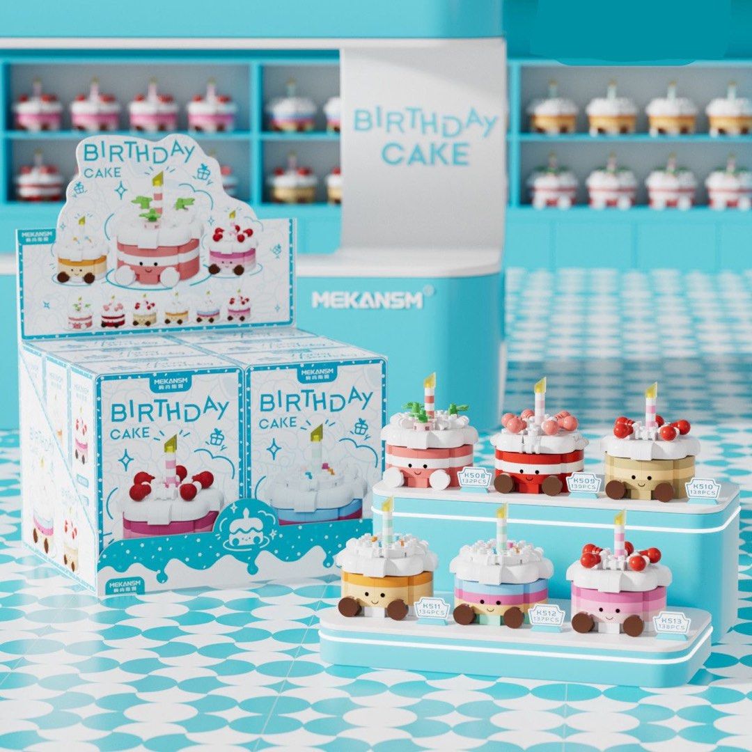639) MEKANSM Birthday Cake Building Blocks Set (Random) | Cute Micro ...