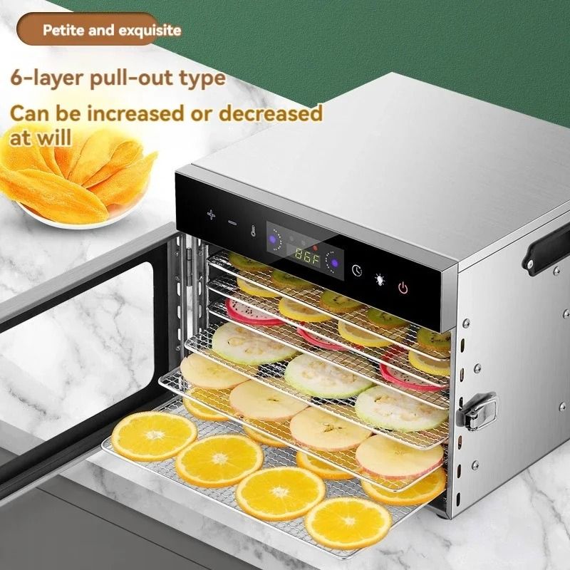 6/8 Layers Stainless Steel Food Dehydrator Digital Temperature Control ...