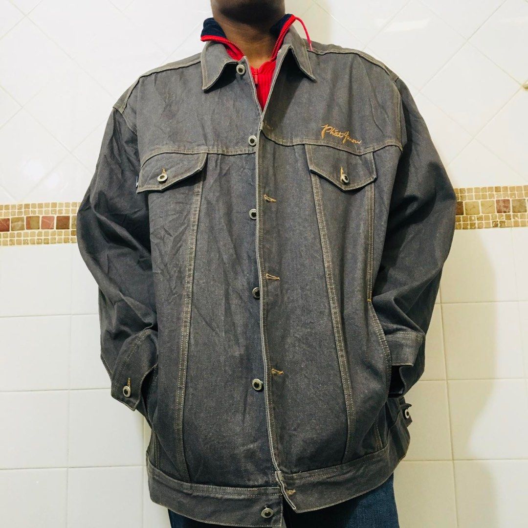 𝙑𝙞𝙣𝙩𝙖𝙜𝙚 𝙋𝙃𝘼𝙏 𝙁𝘼𝙍𝙈 𝘽𝙡𝙖𝙘𝙠 𝘿𝙚𝙣𝙞𝙢 𝙅𝙖𝙘𝙠𝙚𝙩 💥, Men's Fashion, Coats, Jackets ...