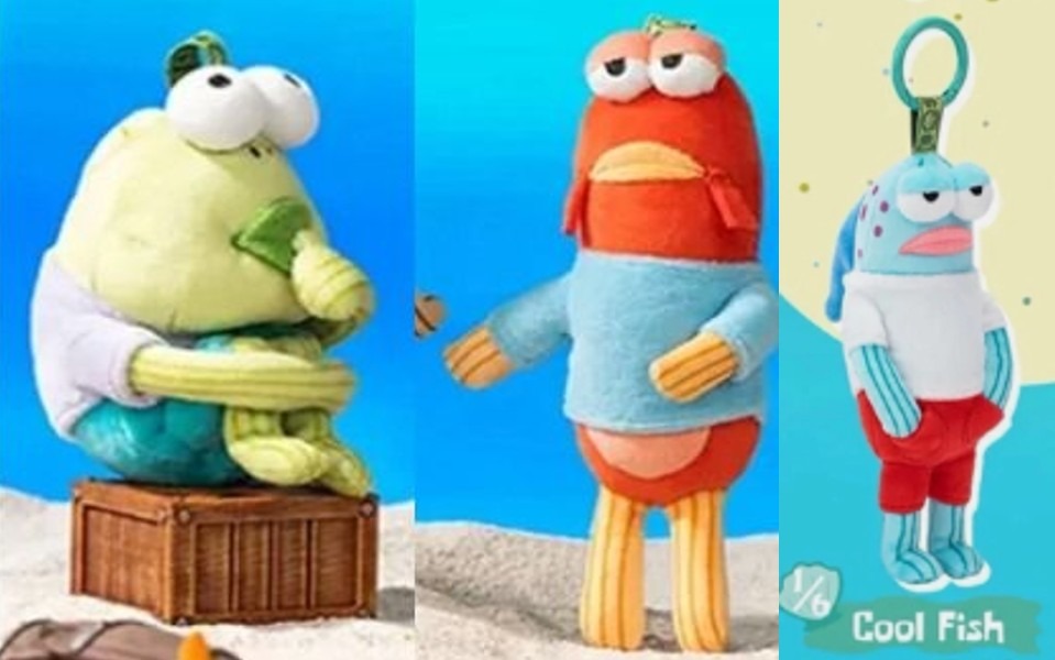 [ BNIF ] Bikini Bottoms Buddies Pop Mart Popmart bottom Dopey Fish Flat ...
