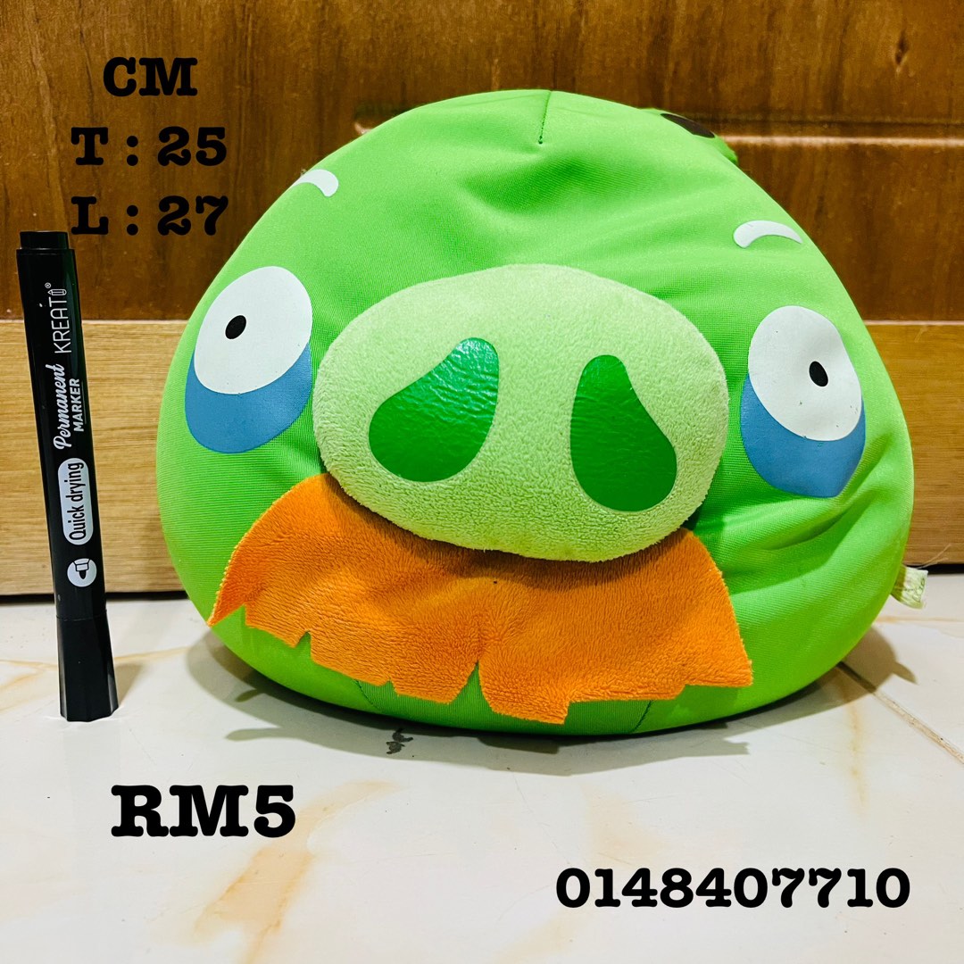 ANGRY BIRD JAY FRANCO GREEN PIG ( polisterin ), Hobbies & Toys, Toys ...