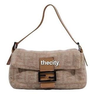 AUTHENTIC FENDI TWEED BAGUETTE SHOULDER BAG - VINTAGE, Luxury, Bags ...