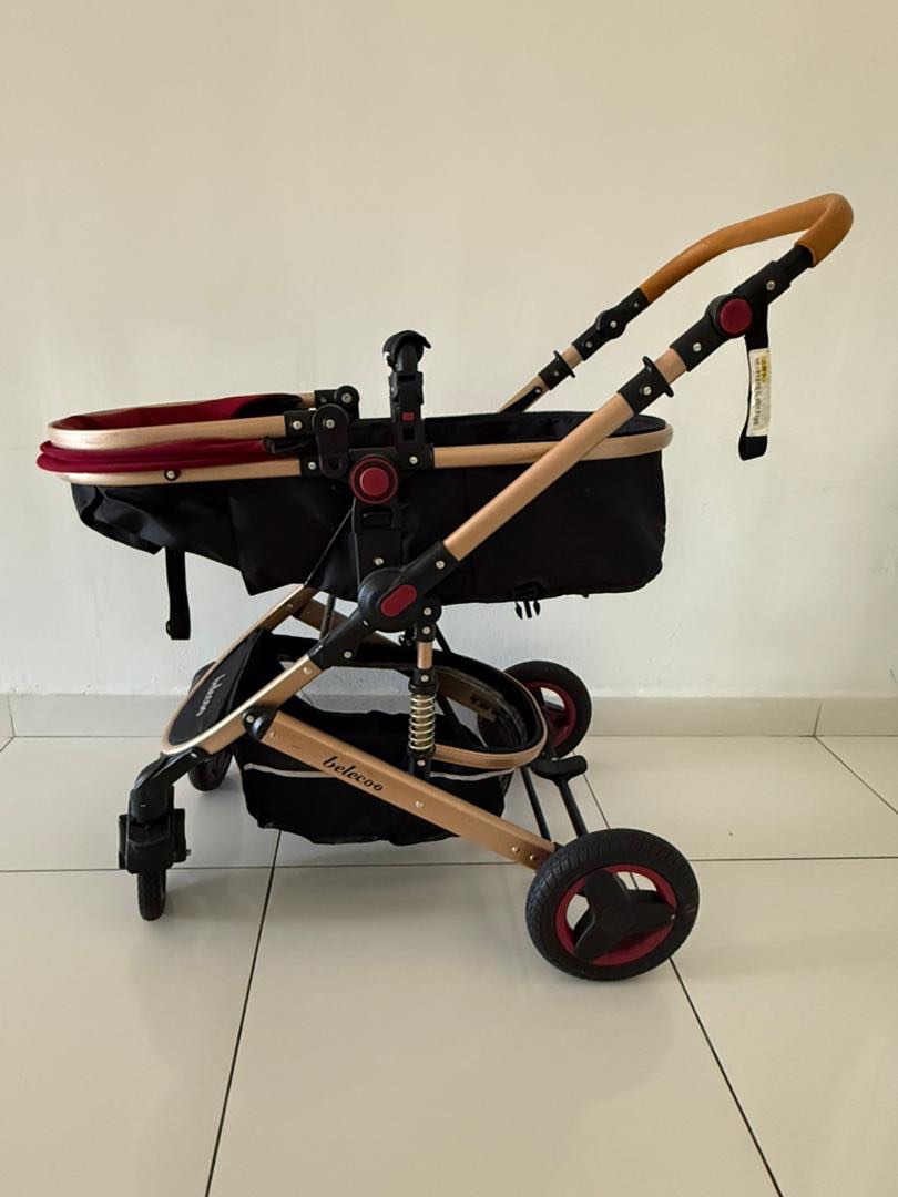 Belecoo Stroller - Gold Frame, Babies & Kids, Going Out, Strollers on ...