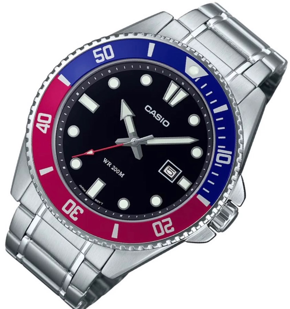 Casio Duro Pepsi Bezel Watch, Men's Fashion, Watches & Accessories ...