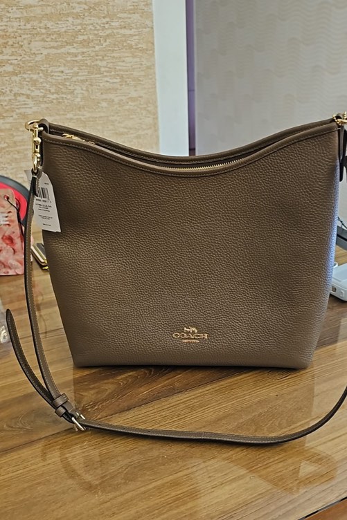 Coach Shoulder Bag ( Dual straps) - Taupe, Women's Fashion, Bags ...