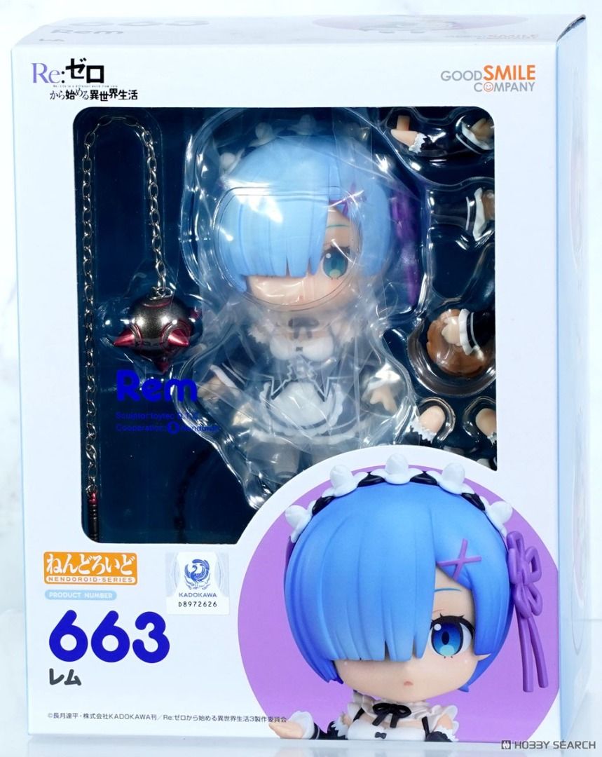 新版 GSC Nendoroid 黏土人 663 雷姆 Re:從零開始的異世界生活, 興趣及遊戲, 玩具 & 遊戲類 - Carousell