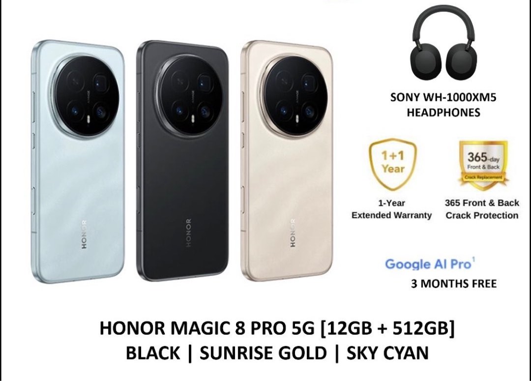 Honor [Cheapest Brand New] Honor Magic 8 Pro Gold 512GB, Mobile Phones ...