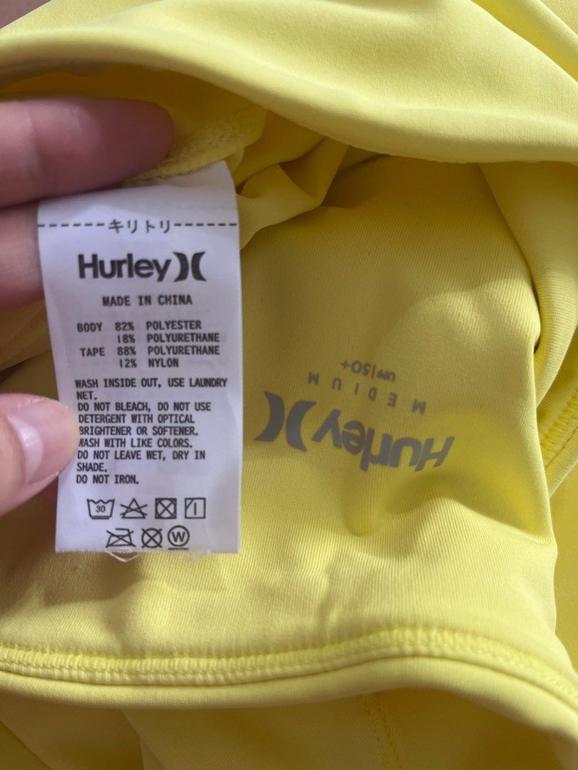 Hurley Medium UPF 50+ Rash Guard, Women's Fashion, Swimwear, Rash Guard ...