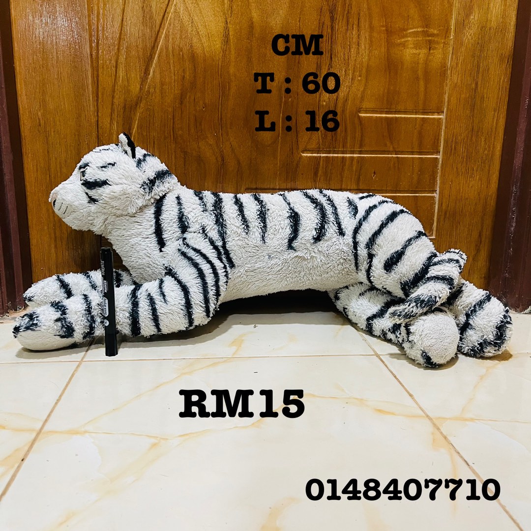 IKEA ONSKAD WHITE SIBERIAN SNOW TIGER, Hobbies & Toys, Toys & Games on ...