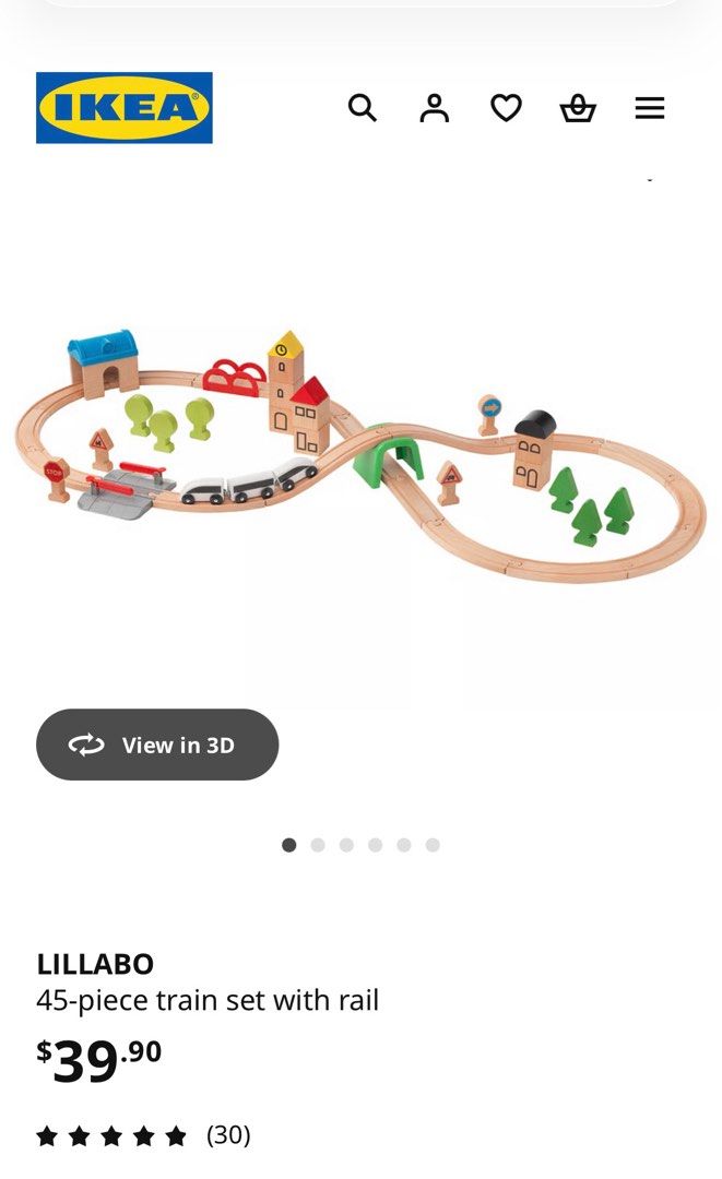 IKEA train set LILLABO, Hobbies & Toys, Toys & Games on Carousell