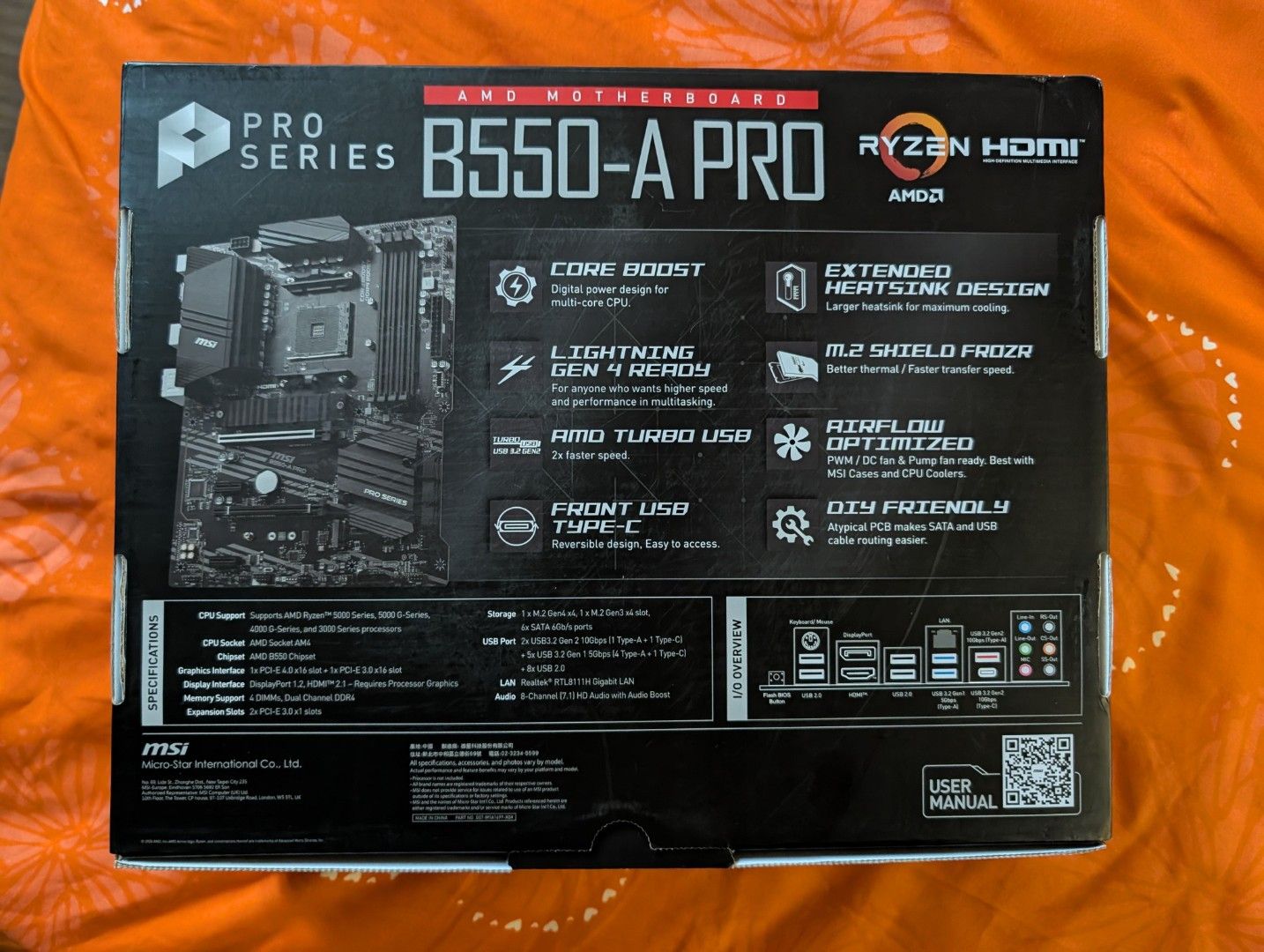MSI B550-A PRO AM4 Motherboard, Computers & Tech, Parts & Accessories ...