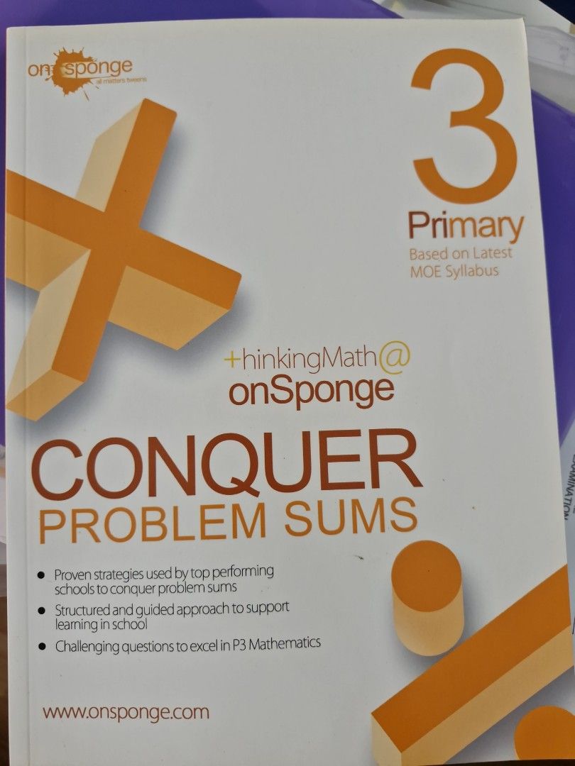 OnSponge Conquer Problem Sums P3, Hobbies & Toys, Books & Magazines, Assessment Books on Carousell