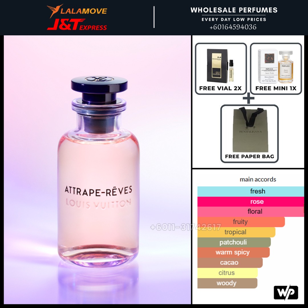 [ORIGINAL] LOUIS VUITTON LV ATTRAPE-REVES EDP 100ML FOR UNISEX, Beauty ...