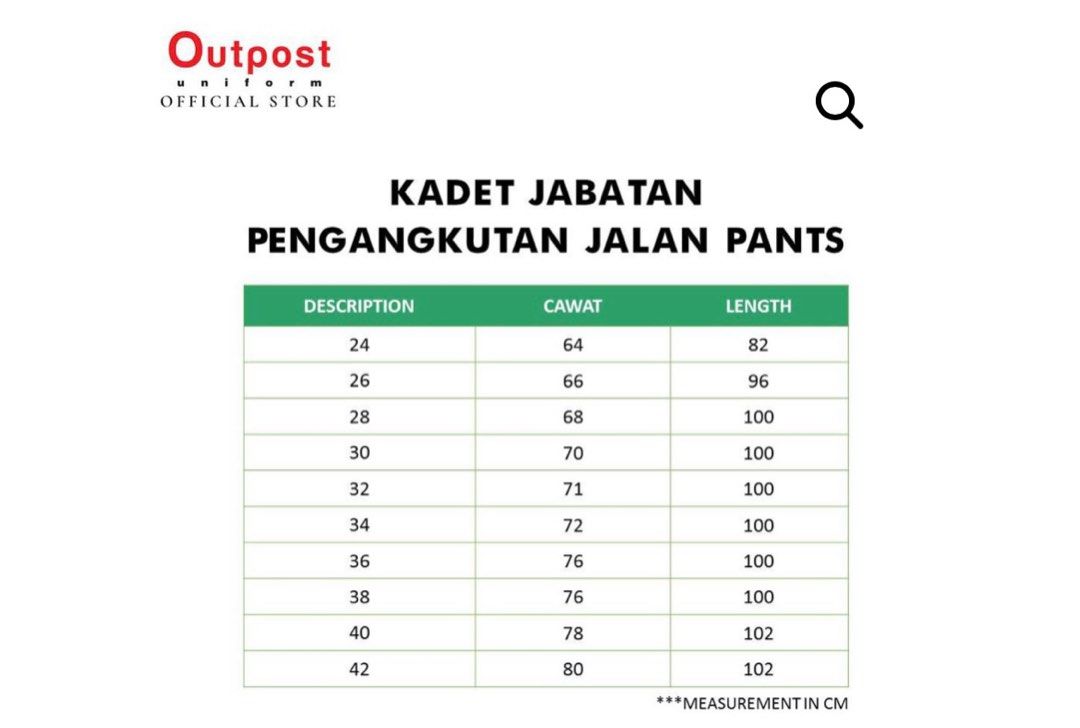 Outpost Uniform Kadet Jabatan Pants, Men's Fashion, Bottoms, Trousers ...