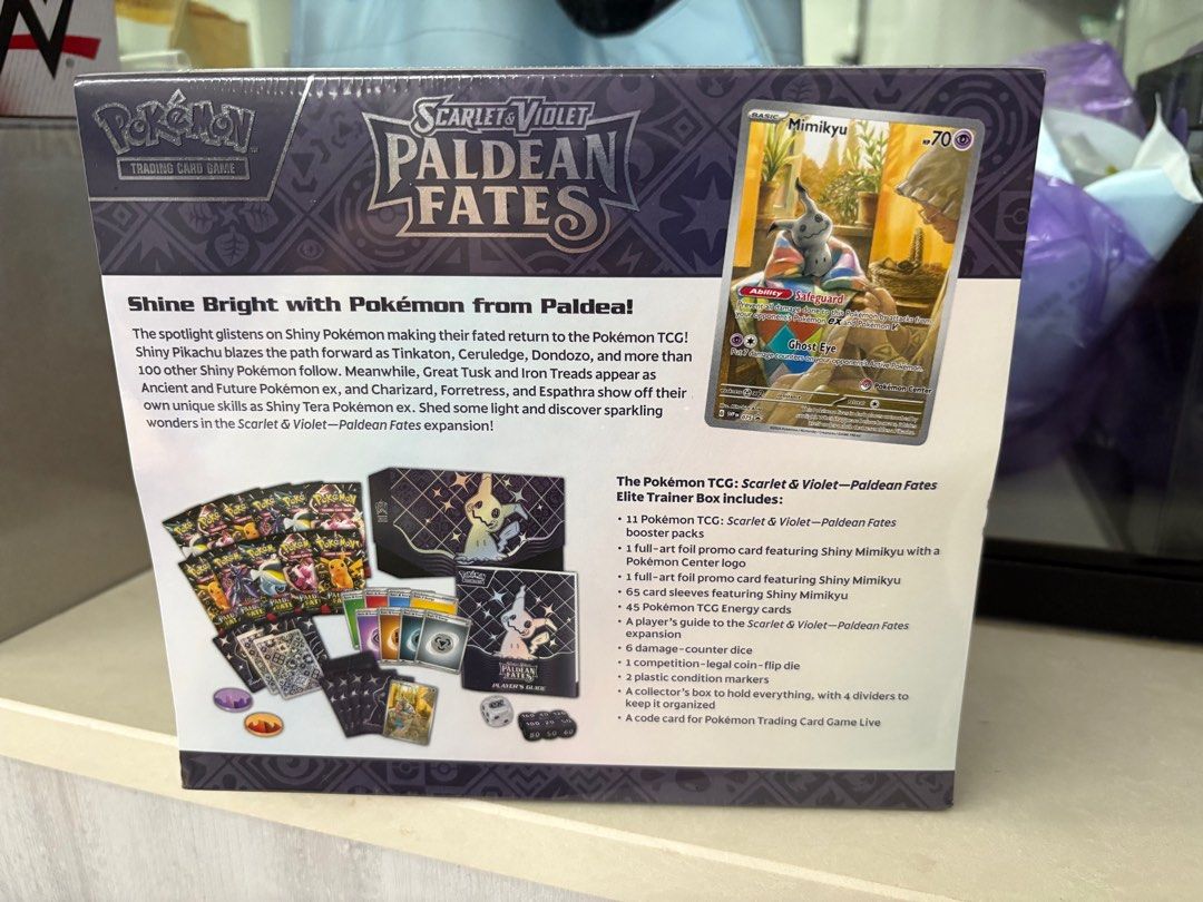 Pokemon TCG Paldean Fates Scarlet & Violet Pokemon Center ETB Elite ...