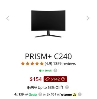 PRISM+ Vantage Ascend Dual Monitor Arm, Computers & Tech, Parts ...