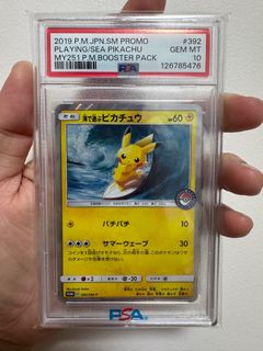 2019 Playing in the Sea Pikachu Promo Card #392 PSA 9, Hobbies & Toys ...