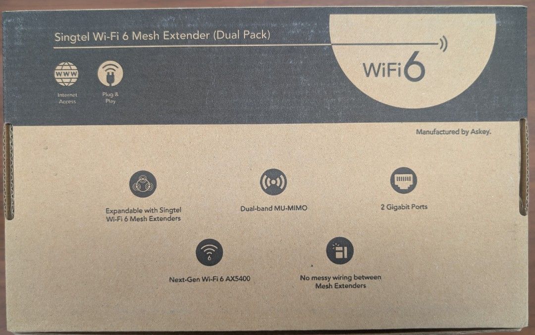 Singtel Wi-Fi 6 Mesh Extender (Dual-Pack), Computers & Tech, Parts ...
