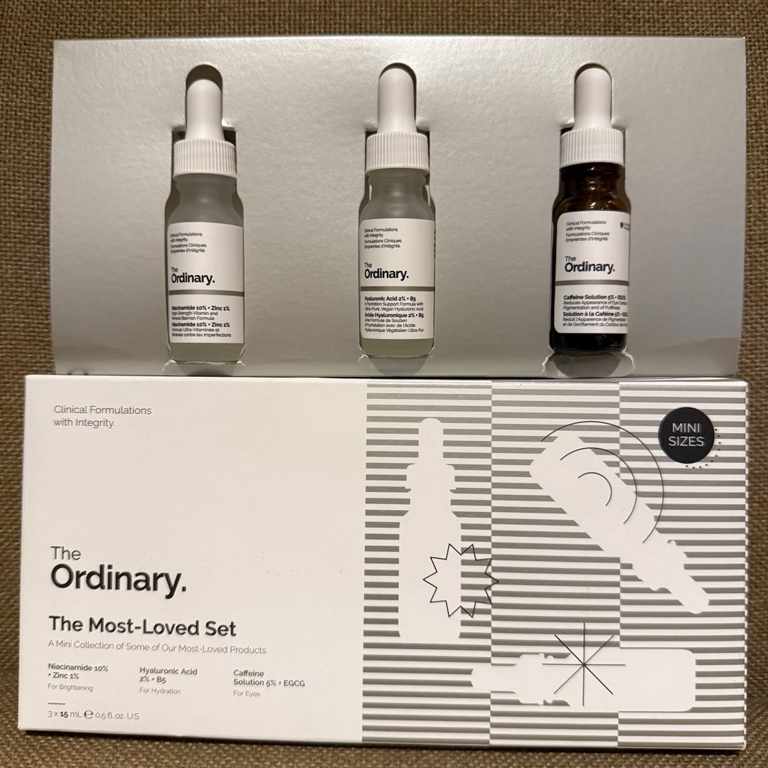 The Ordinary Most Loved Set Niacinamide, Hyaluronic, Caffeine, Beauty ...
