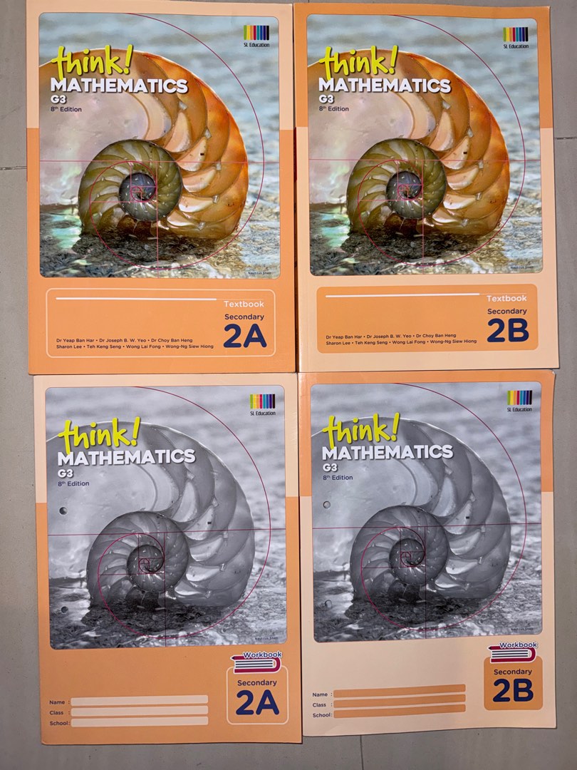 Think! Mathematics G3 Secondary 2A & 2B Textbook & Workbook, Hobbies ...