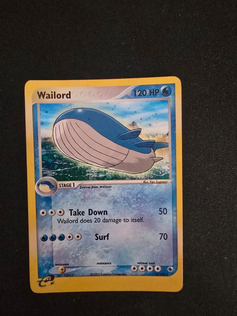 Vintage Wailord - Ruby Sapphirr, Hobbies & Toys, Toys & Games on Carousell