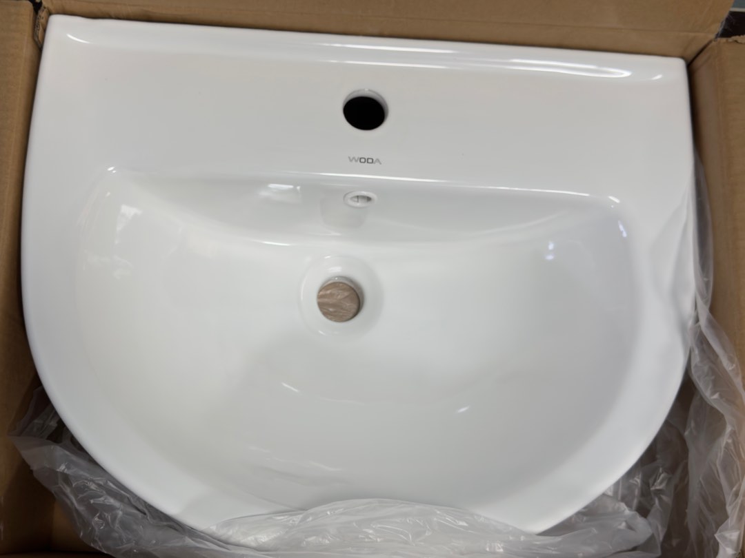 WODA WD839 White Wash Basin, Furniture & Home Living, Bathroom ...