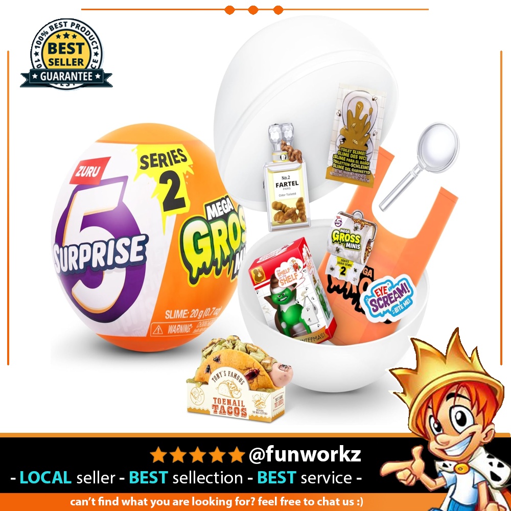 5 Surprise ZURU 77567 Gross Mega Gross Minis Series 2 (1 Capsule ...