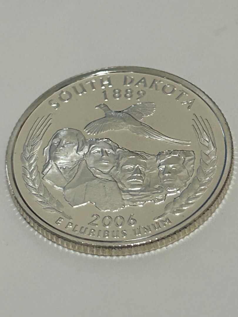 South Dakota State Quarter – SILVER PROOF Official U.S. Mint, Hobbies ...