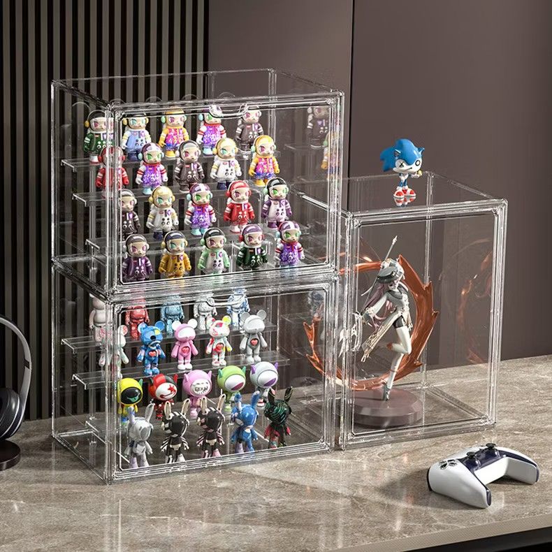 Acrylic stackable display cube case shelf, Hobbies & Toys, Toys & Games ...