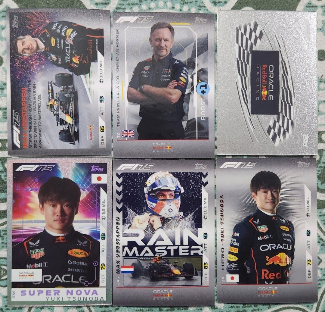 Assorted Red Bull Cards, Topps F1 Turbo Attax 2025, Hobbies & Toys ...