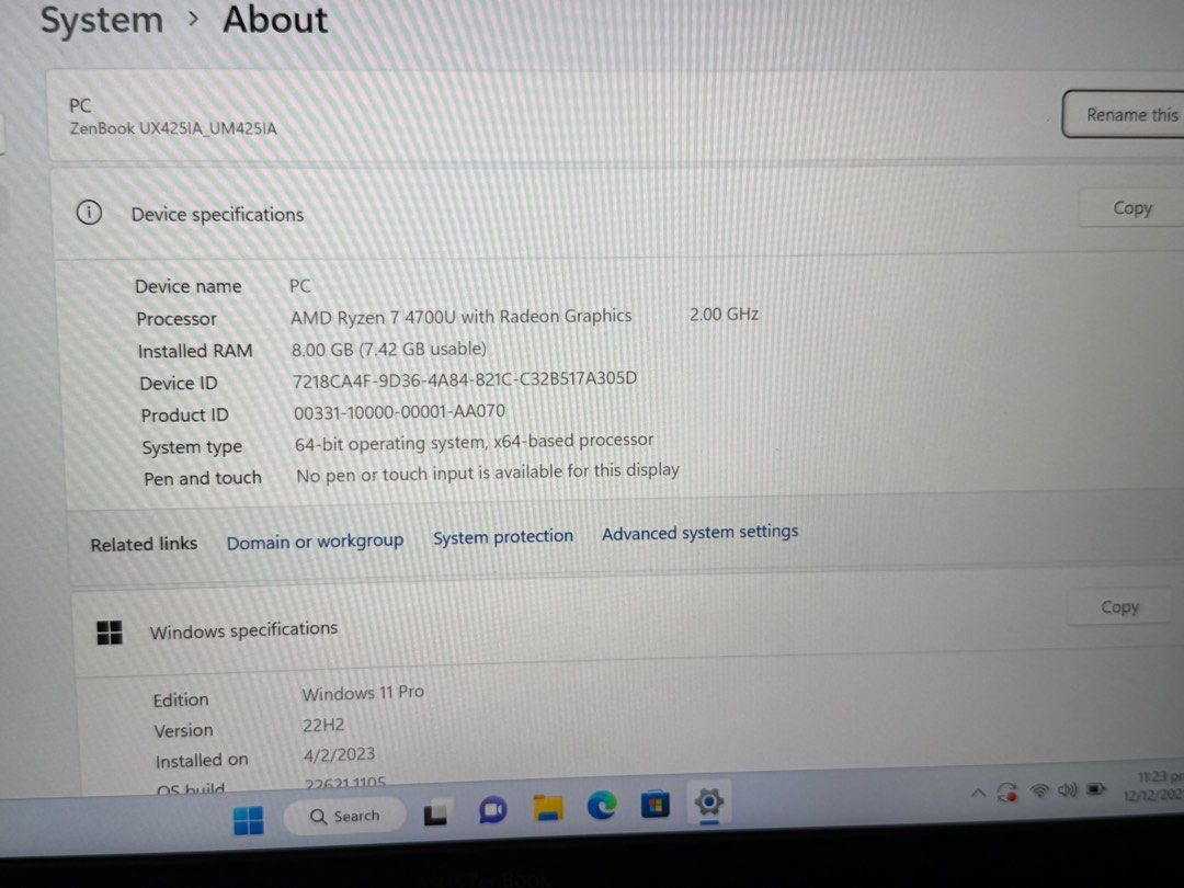 ASUS Zenbook 14 UX425IA - AMD Ryzen 7, Computers & Tech, Laptops ...