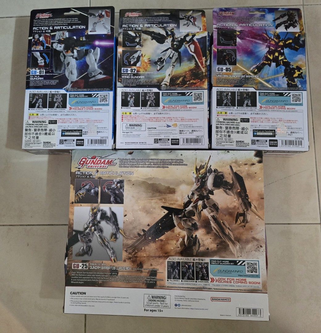 Bandai Mobile Suit Gundam Universe 6-inch scale action figures, Hobbies ...