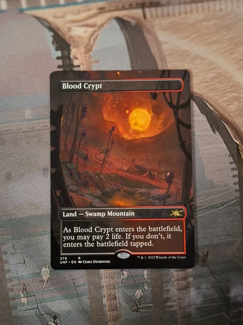 Blood Crypt. Unfinity Rare Borderless Shockland (Non-Foil) #279. Dual ...