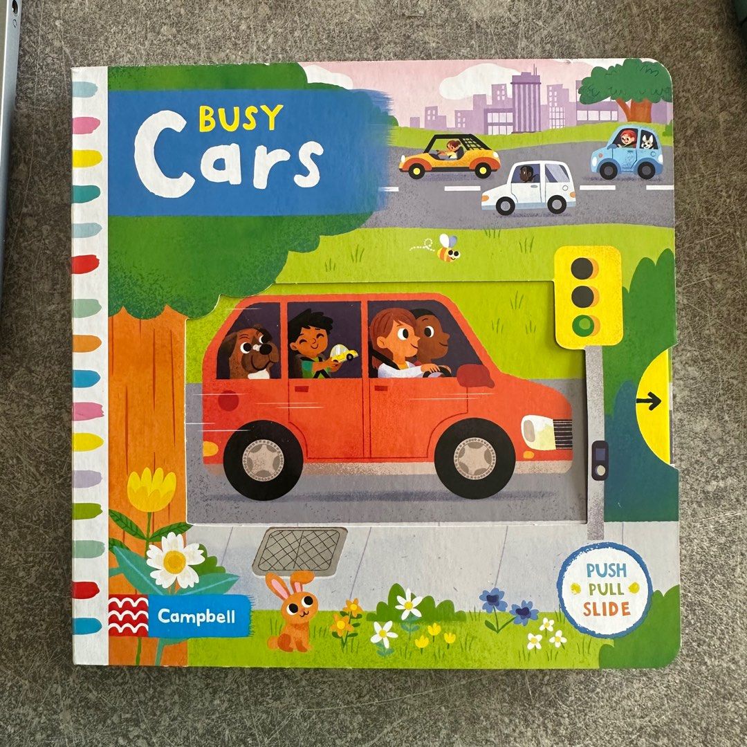 Busy Cars Push, Pull, Slide Book by Campbell, Hobbies & Toys, Books ...