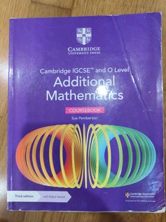 Cambridge IGCSE and O Level Additional Mathematics Coursebook, Hobbies & Toys, Books & Magazines ...