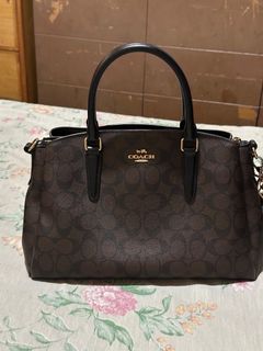 Coach Brown Signature Satchel Handbag, Luxury, Bags & Wallets on Carousell