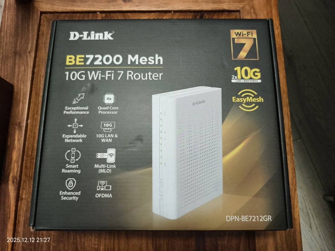 D-Link BE7200 Mesh 10G Wi-Fi 7 Router, Computers & Tech, Parts ...