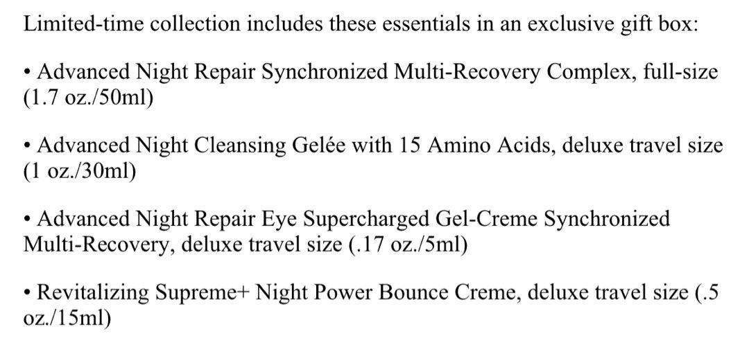 Estee Lauder Advanced Night Repair Skincare Set, Beauty & Personal Care ...