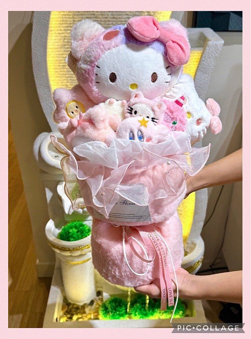 FOR Hello Kitty Lovers 💐Comes with fairy lights💐🌟Hello Kitty plushie in ...