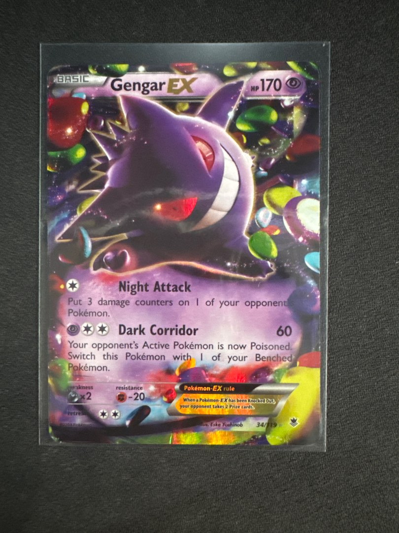 Gengar EX Phantom Forces Pokemon Card - 34/124, Hobbies & Toys, Toys ...