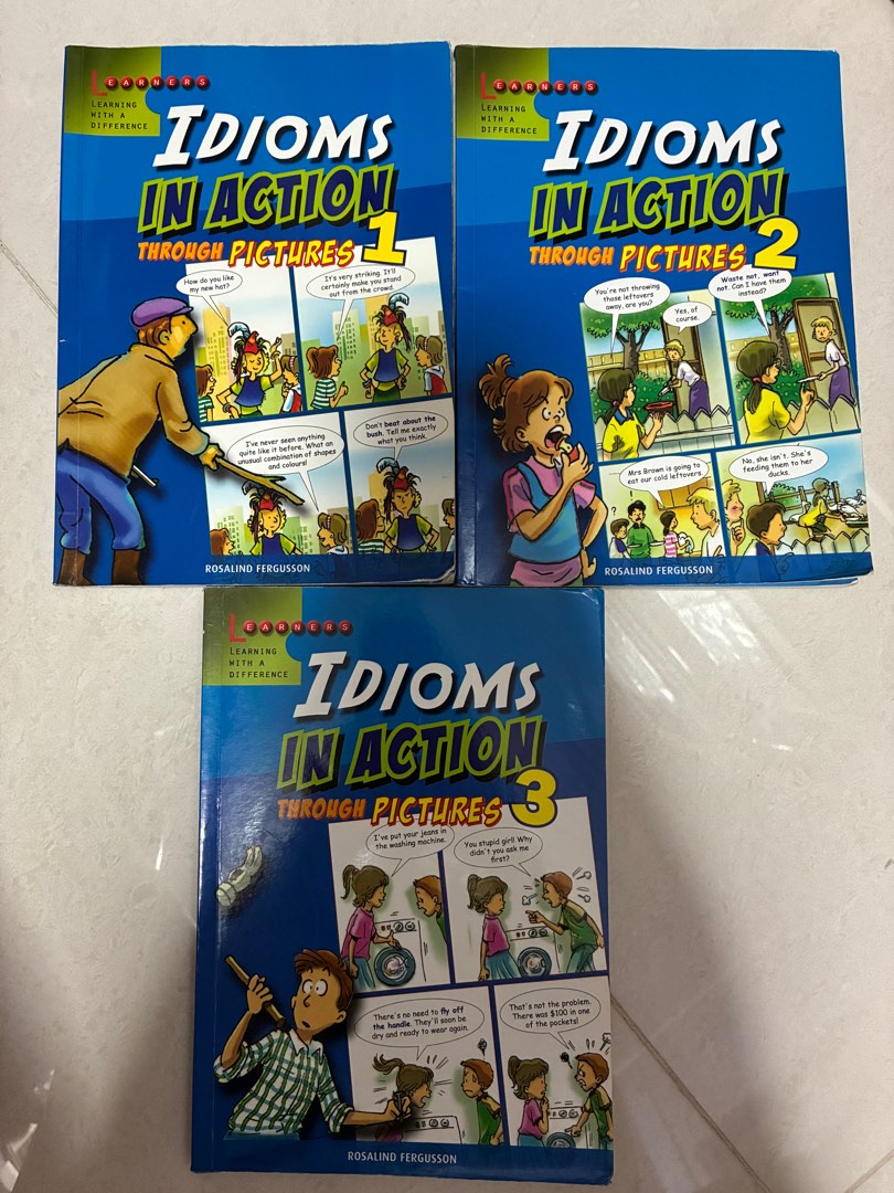 Kids Idioms In Action Through Pictures Educational Book (Books 1, 2, 3 ...