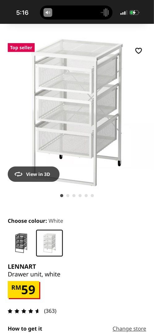 IKEA LENNART Drawer Unit - White, Furniture & Home Living, Furniture ...
