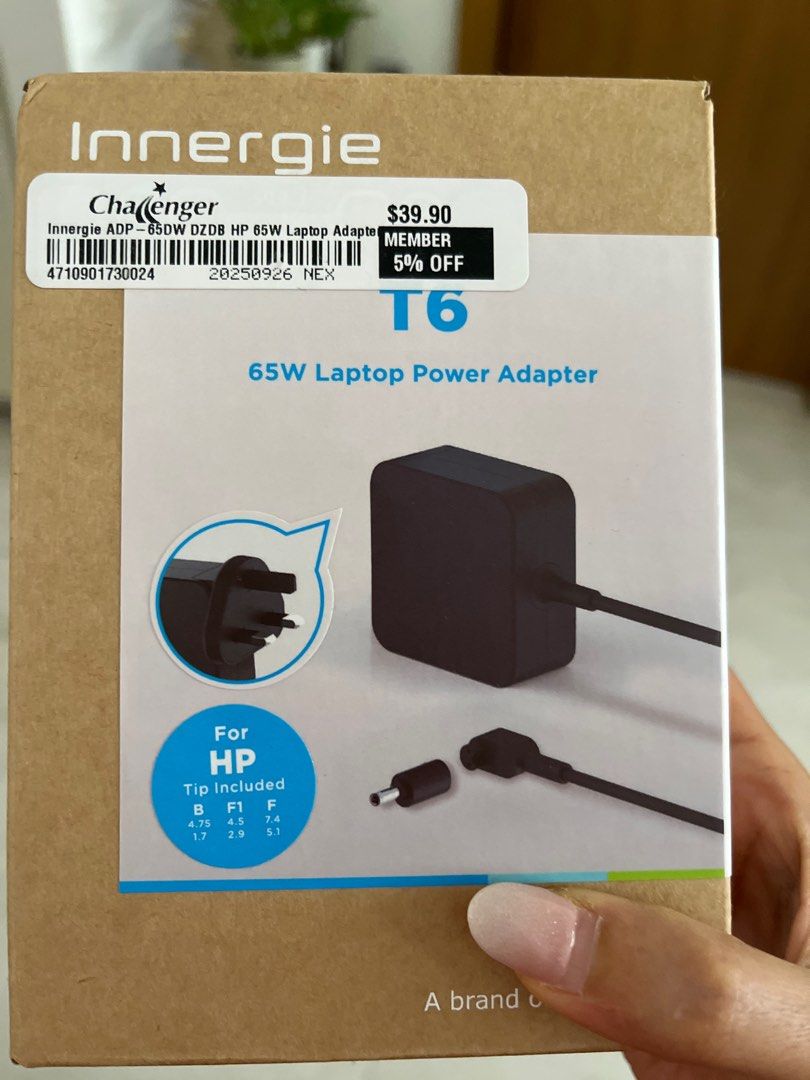 Innergie T6 65W Laptop Power Adapter, Computers & Tech, Parts ...
