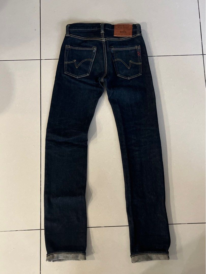 IRON HEART 666S 210Z SELVEDGE DENIM SLIM STRAIGHT CUT JEANS INDIGO ...