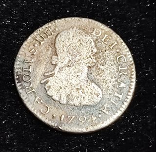 New Spain (Mexico) 1751 Half Real silver coin (During the reign of King ...