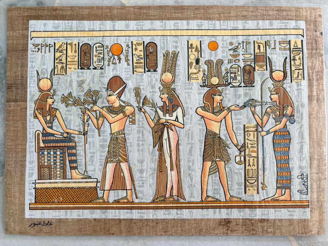 Original Egyptian Papyrus Art - Tourist Map & Scene, Hobbies & Toys ...