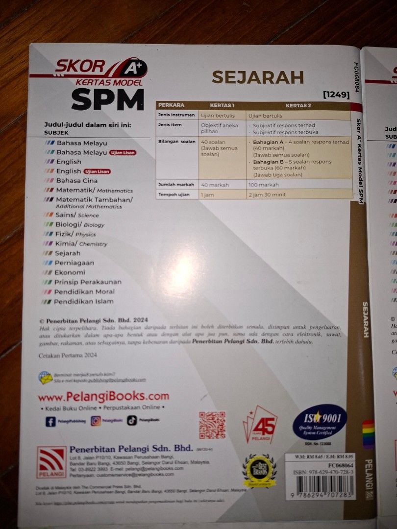 [SOLD]BRAND NEW Skor A+ Kertas Model SPM: Sejarah, English, Bahasa ...