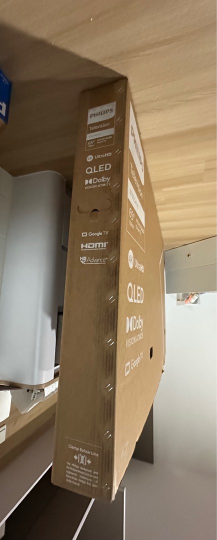 Philips 65 inch carton box with foam, Furniture & Home Living, Home ...