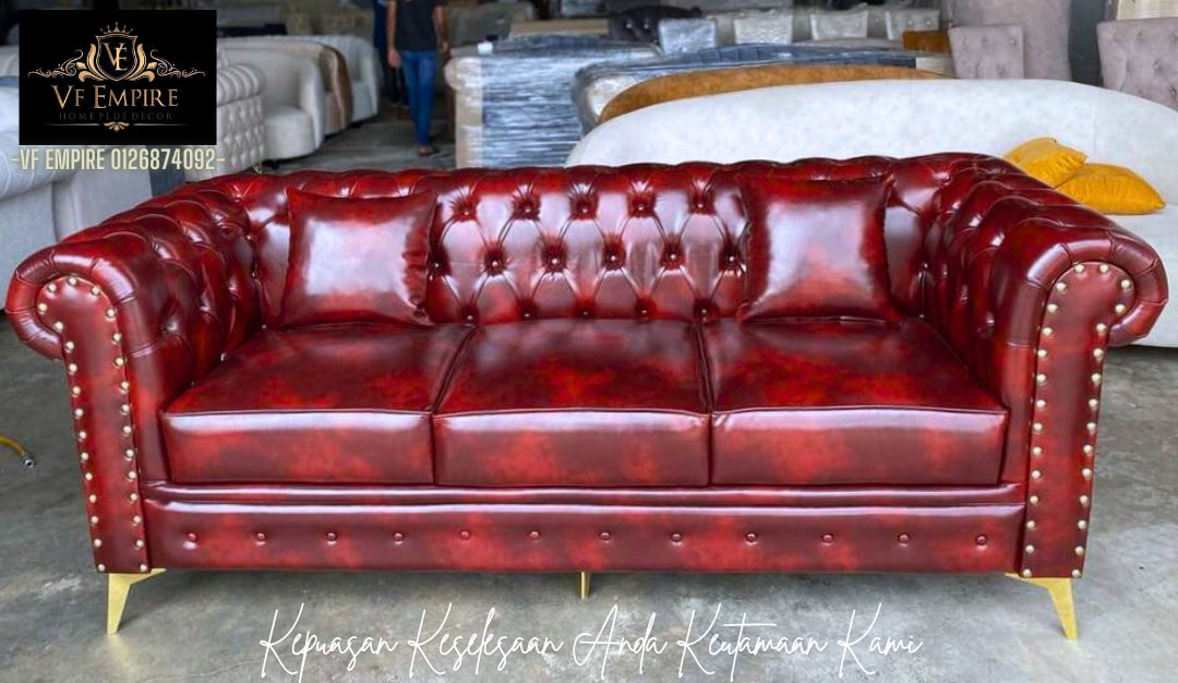 SOFA CHESTERFIELD MODEL CLASSIC, Furniture & Home Living, Furniture ...